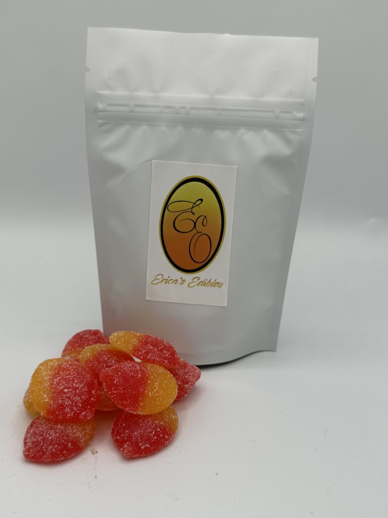 Erica’s Edibles | Peach Gummies | 1000MG THC – THC HERBALIST Erica’s Edibles | Peach Gummies | 1000MG THC – THC HERBALIST